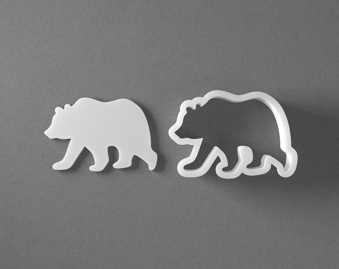 Grizzly Bear Cookie Cutter - From Mini to Large - Walking Animal ...