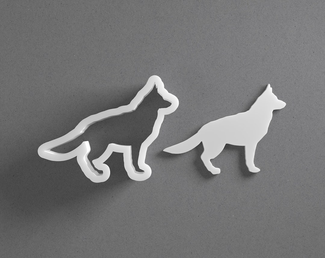 German Shepherd Cookie Cutter - From Mini to Large - Dog Breed Polymer ...