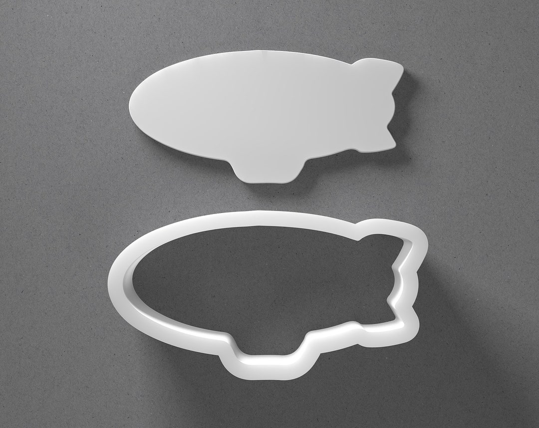 Blimp Cookie Cutter - From Mini to Large - Balloon Zeppelin Polymer ...