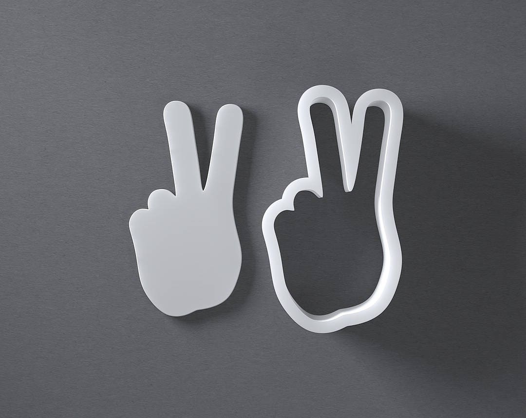 Hand Peace Sign Cookie Cutter From Mini to Large Polymer - Etsy
