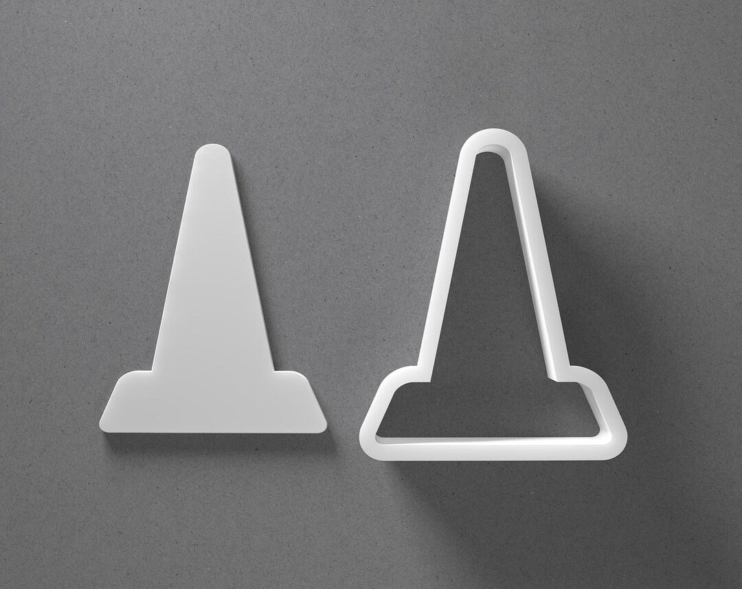 Traffic Cone Cookie Cutter - From Mini to Large - Polymer Clay Jewelry ...