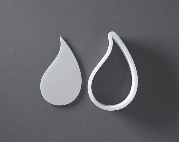 Water Drop or Teardrop Cookie Cutter From Mini to Large | Etsy
