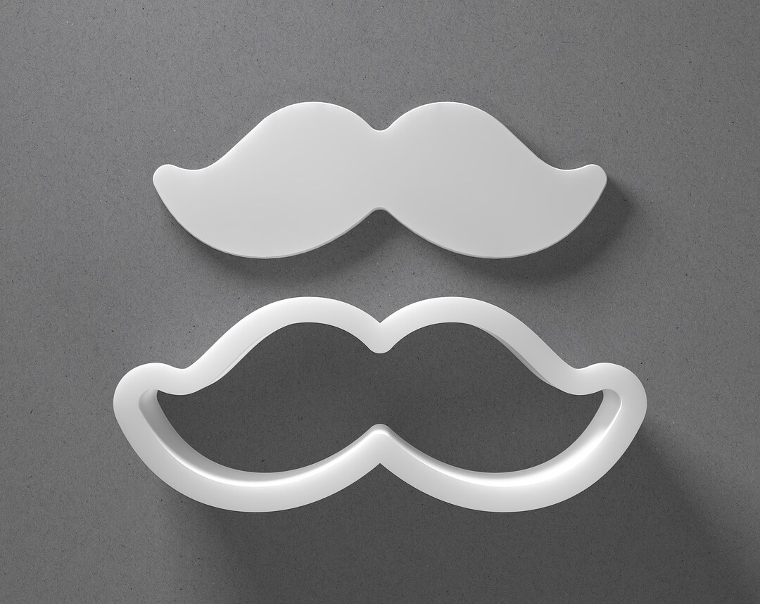 Hipster Mustache Cookie Cutter - From Mini to Large - Moustache Polymer ...