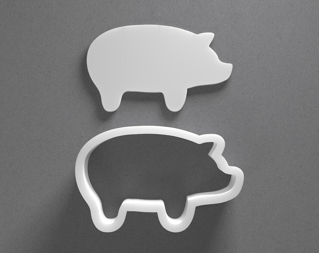 Pig Cookie Cutter & Swine Animal Polymer Clay Earring, Pottery Tool - Etsy