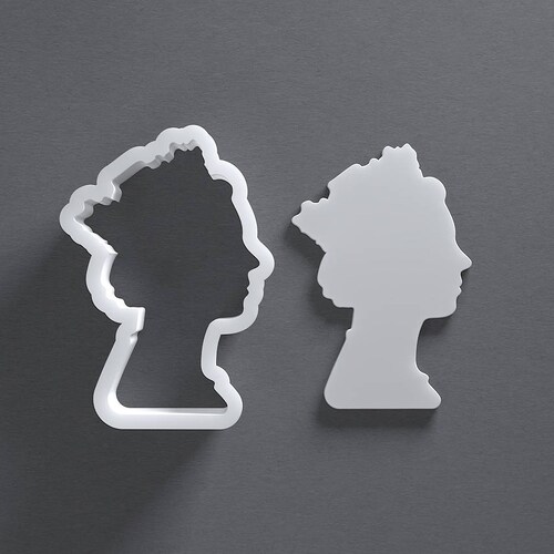 Queen Elizabeth II Cookie Cutter From Mini to Large Royal - Etsy