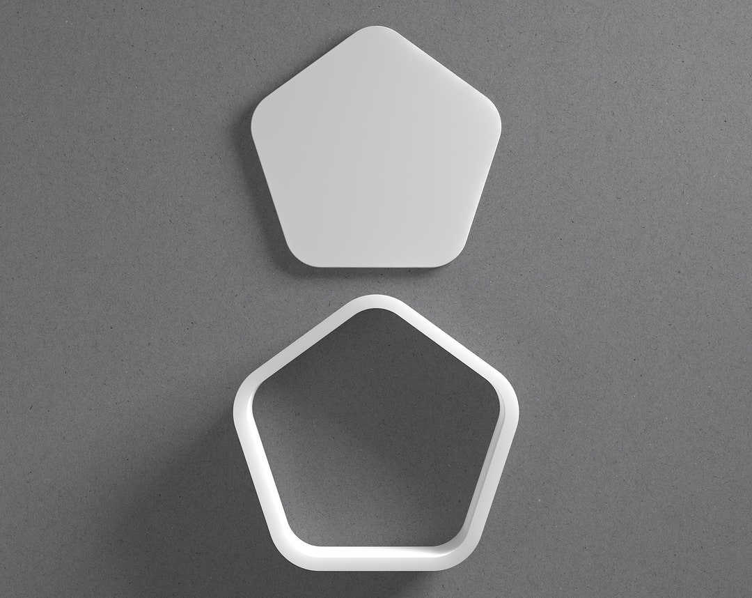 Rounded Pentagon Cookie Cutter - From Mini to Large - Round Polygon ...