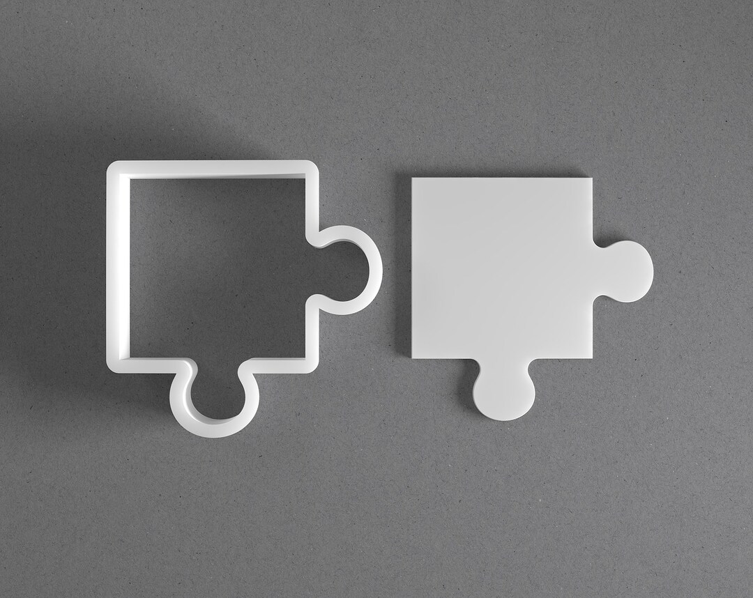 Puzzle Corner Piece Cookie Cutter - From Mini to Large - Jigsaw Polymer ...