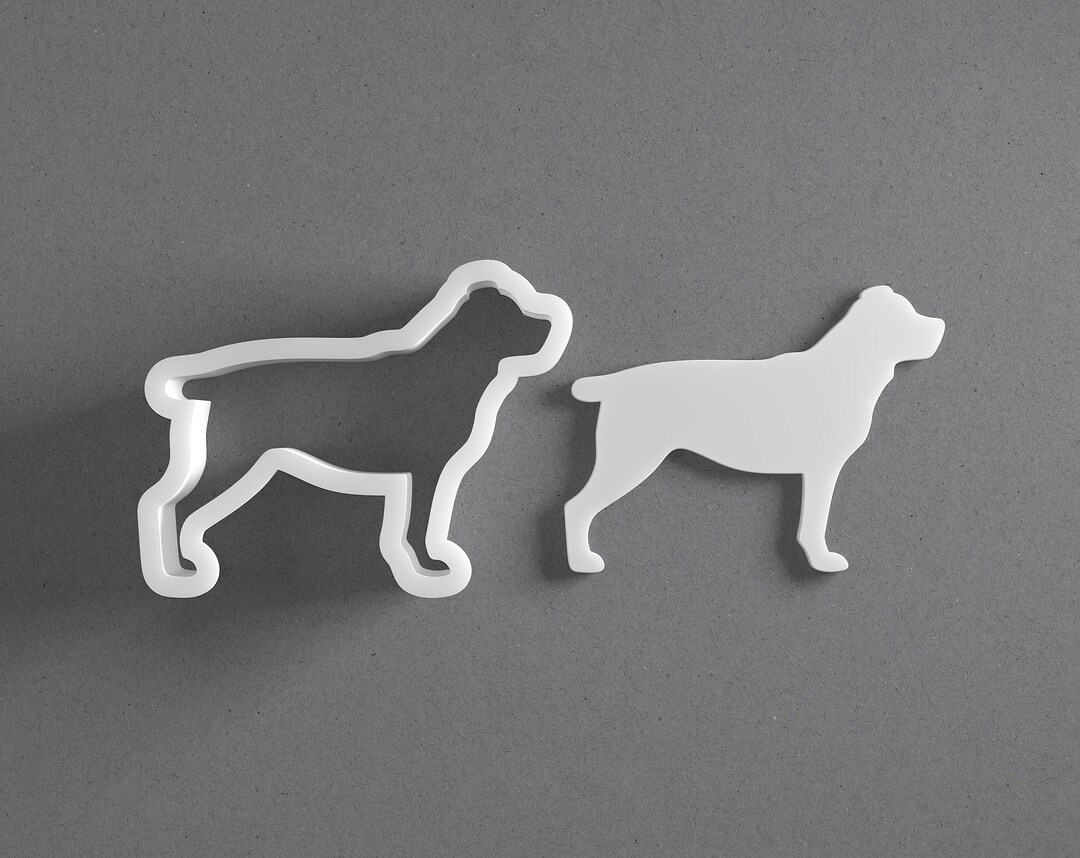 Rottweiler Cookie Cutter - From Mini to Large - Dog Breed Polymer Clay ...
