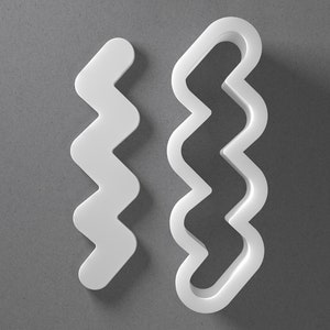Squiggly Line Cookie Cutter - From Mini to Large - Squiggle Polymer ...