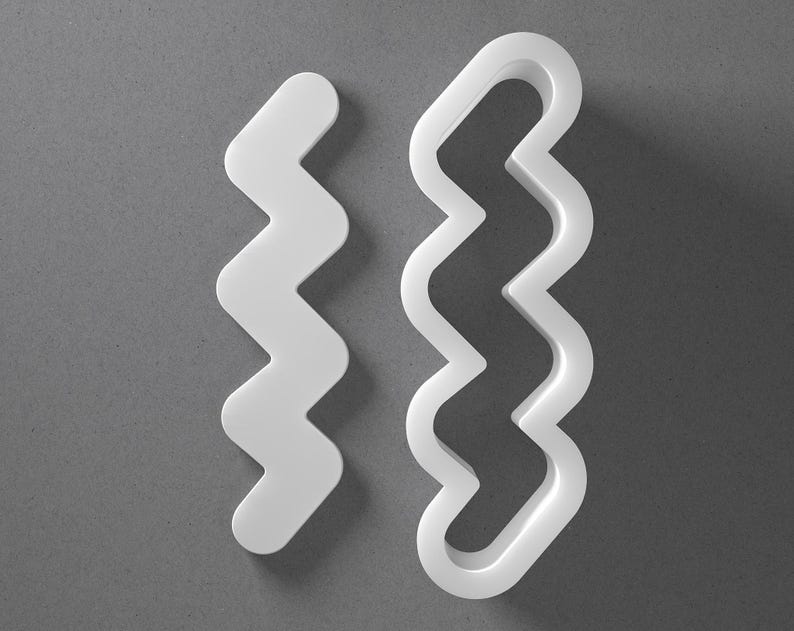 Squiggly Line Cookie Cutter & Squiggle Polymer Clay Earring, Pottery ...