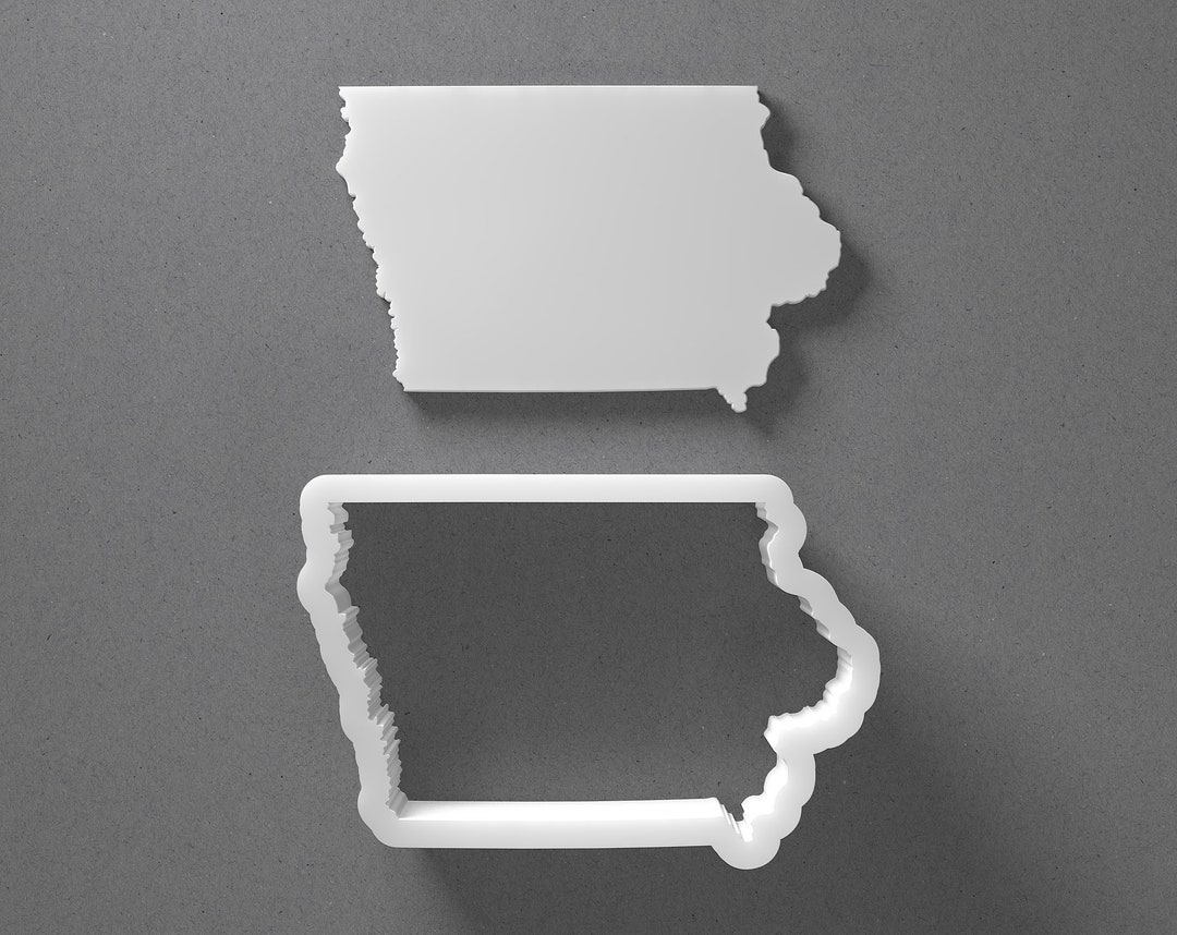 Iowa State State Cookie Cutter - From Mini to Large - USA Shape Polymer ...
