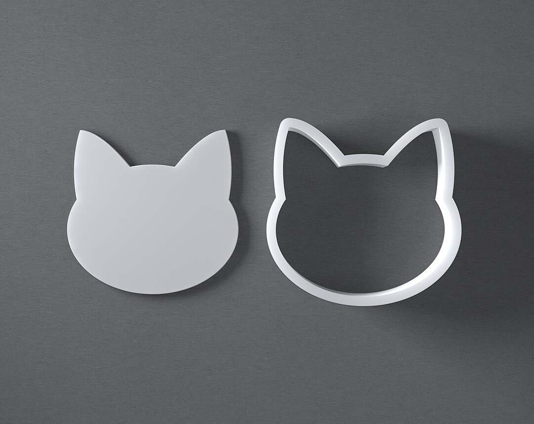 Round Cat Face Head Cookie Cutter From Mini to Large - Etsy