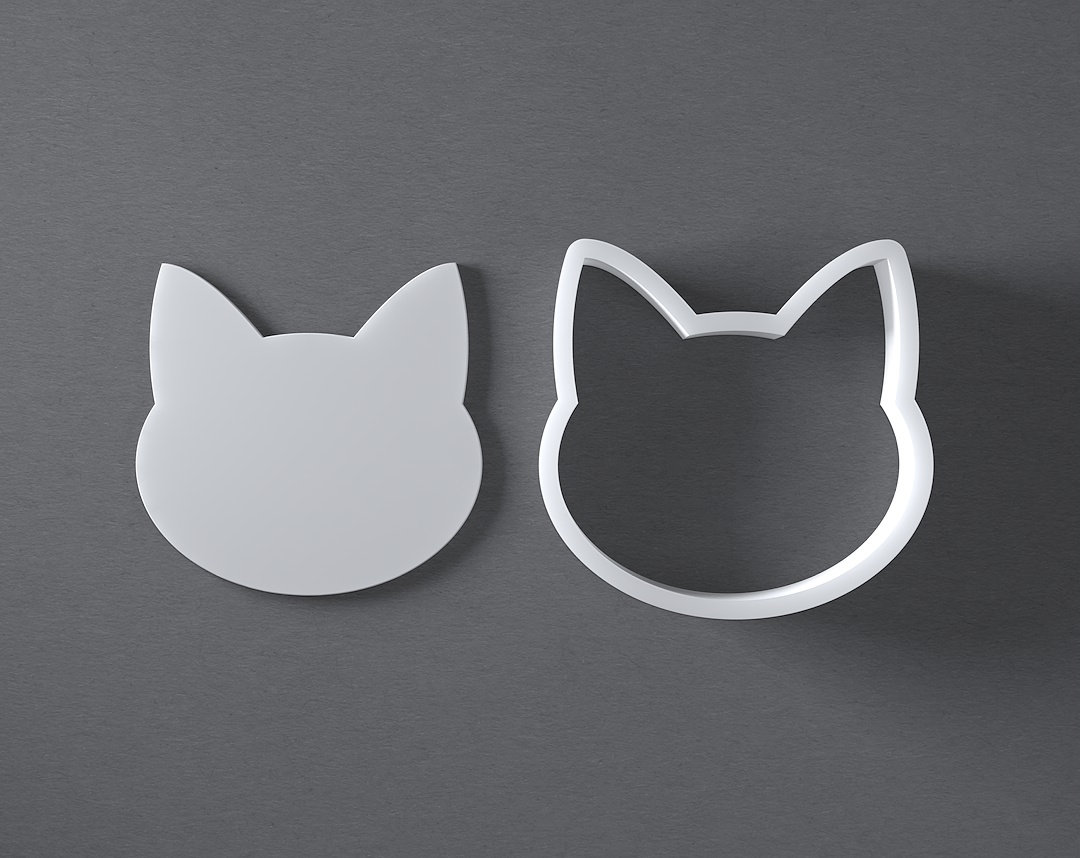 Round Cat Face Head Cookie Cutter From Mini to Large - Etsy