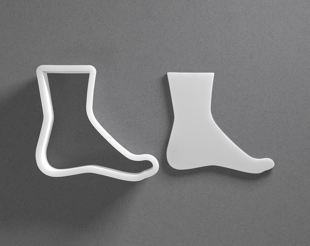 Human Foot Cookie Cutter - From Mini to Large - Barefoot Leg Fingers ...