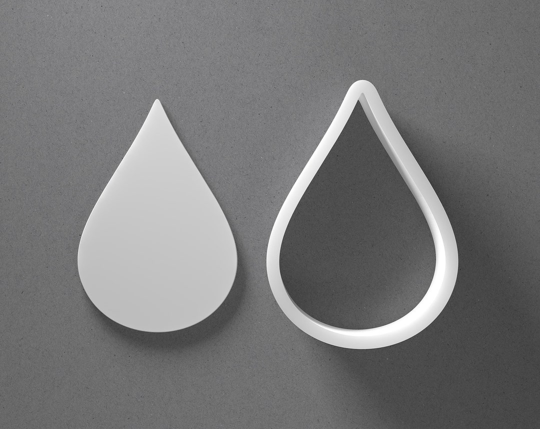 Water Drop or Teardrop Cookie Cutter - From Mini to Large - Polymer ...