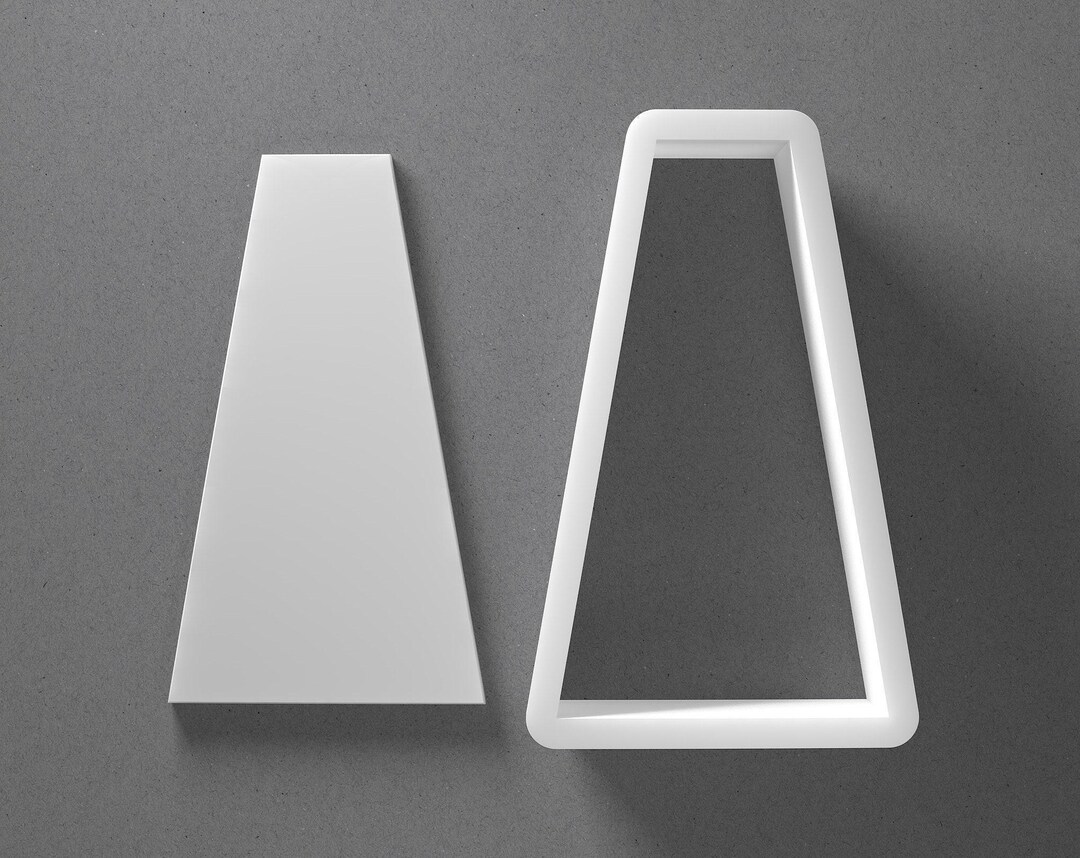 Tall Trapezium Cookie Cutter & Rectangle Polymer Clay Earring, Pottery ...