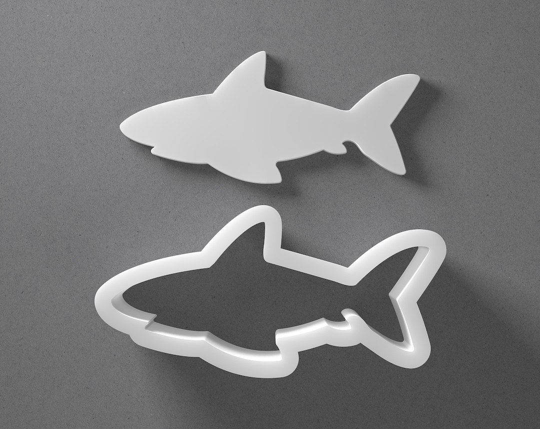 Shark Cookie Cutter - From Mini to Large - Animal Fin Polymer Clay ...