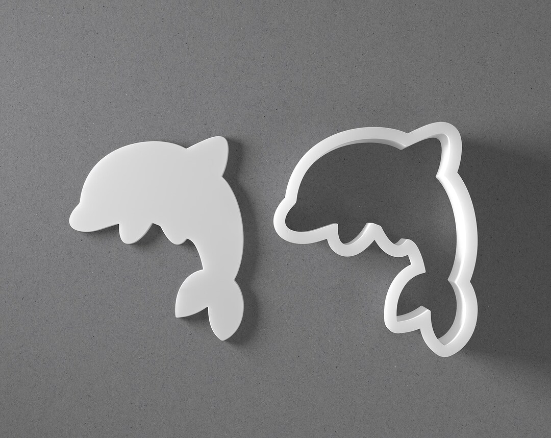 Cute Cartoon Dolphin Cookie Cutter - From Mini to Large - Sea Animal ...