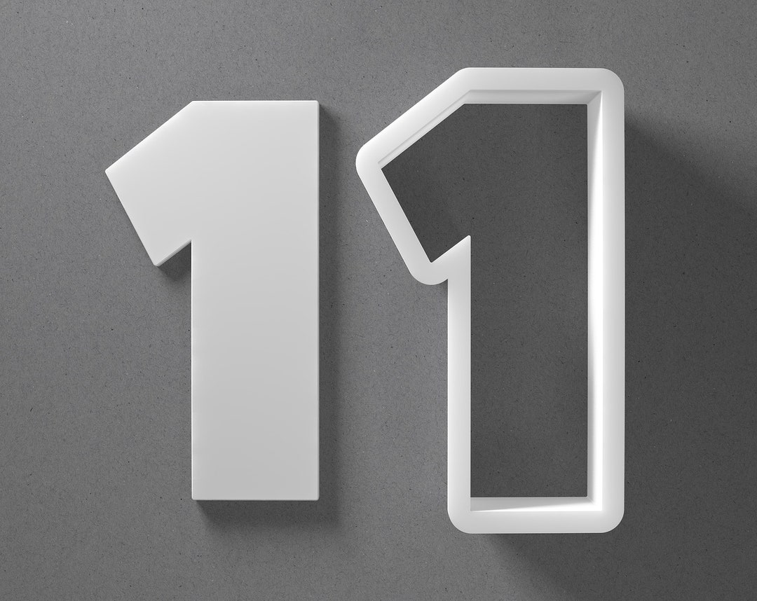Number 1 One Cookie Cutter - From Mini to Large - Birthday Polymer Clay ...