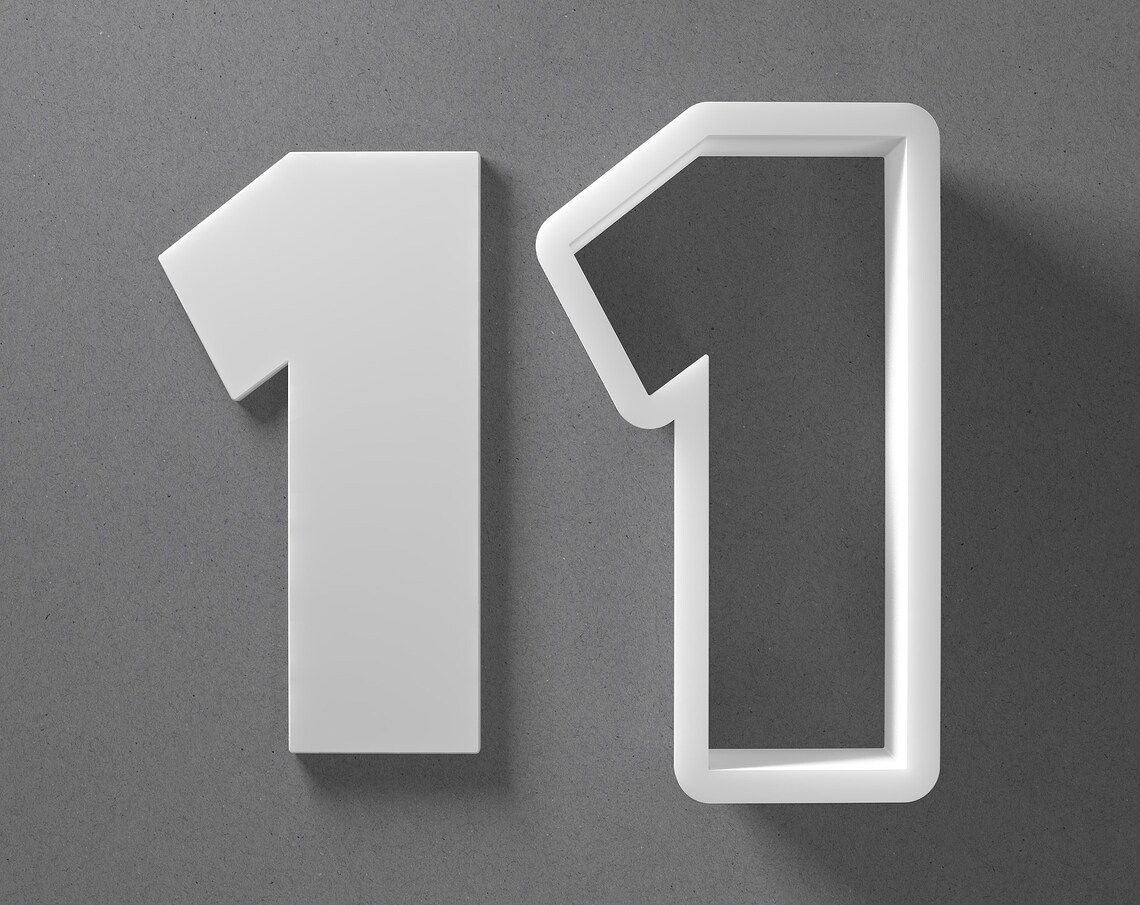 Number 1 One Cookie Cutter - From Mini to Large - Birthday Polymer Clay ...