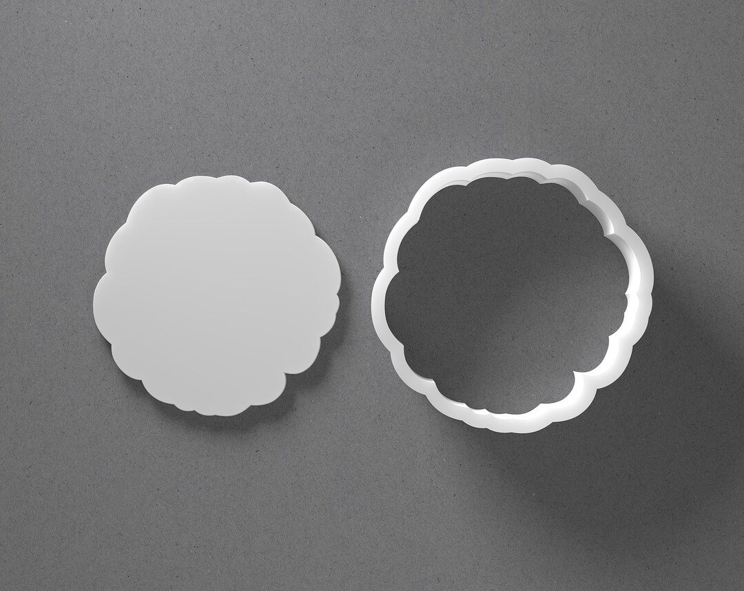 Irregular Scalloped Circle Cookie Cutter - From Mini to Large - Pebble ...