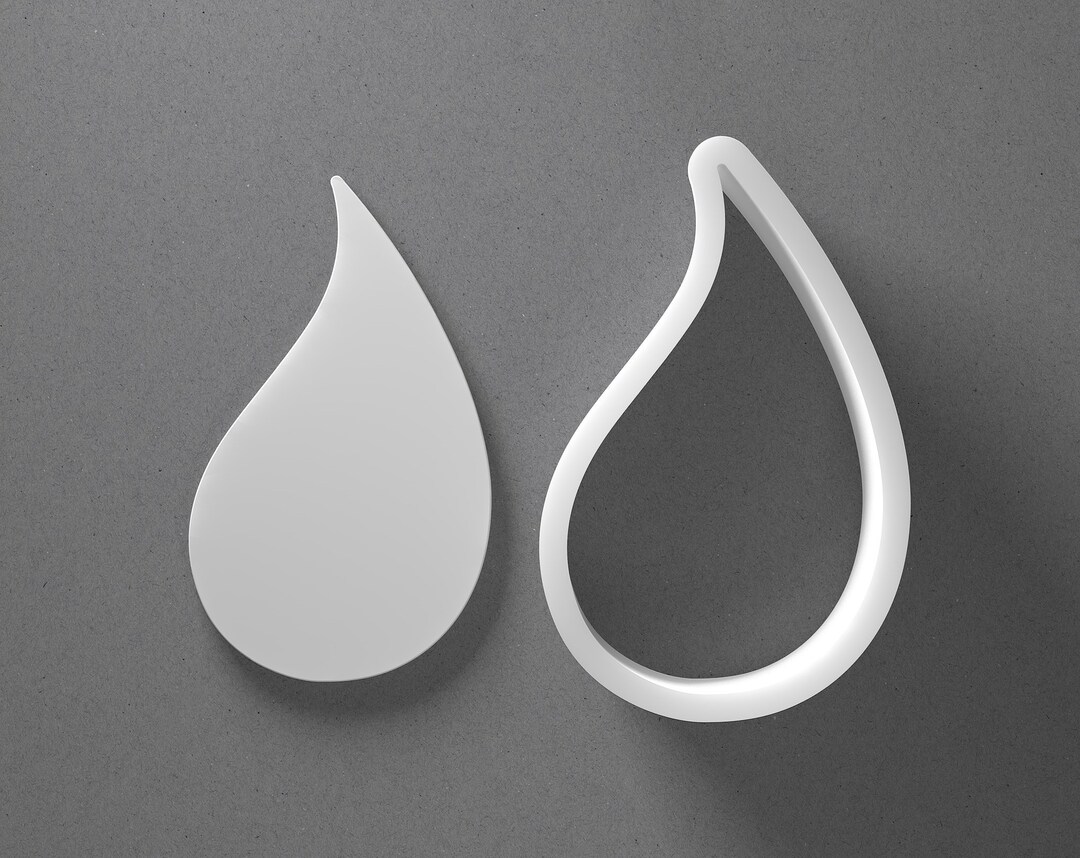 Water Drop or Teardrop Cookie Cutter - From Mini to Large - Polymer ...