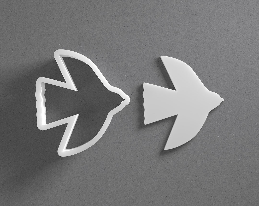 Stylized Bird Cookie Cutter - From Mini to Large - Animal Wings Polymer ...
