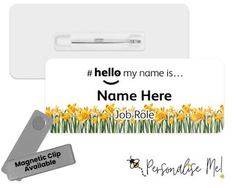 Hello My Name is Name Badge Nurse Doctor Medical Care Personalised ...