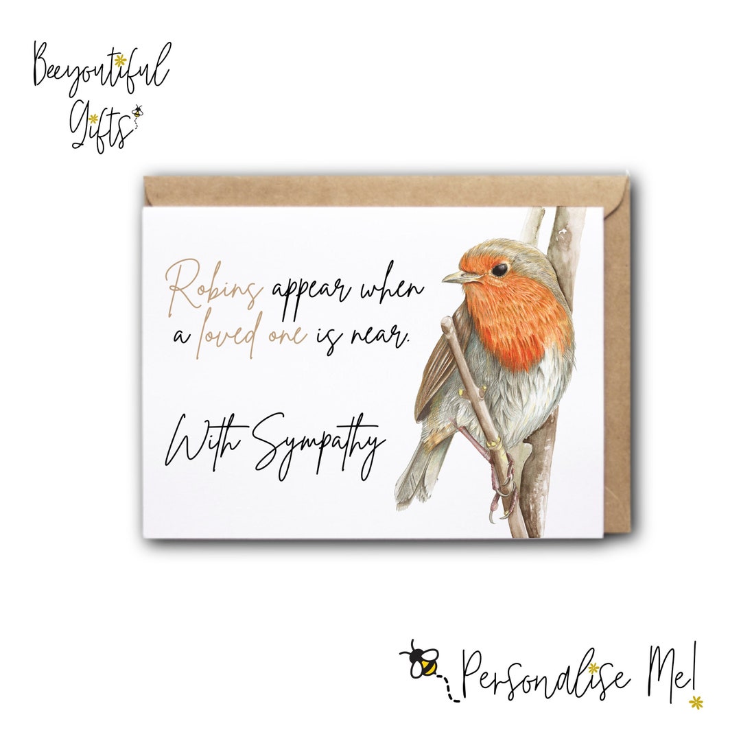 Sympathy Card robins Appear When Loved Ones Are - Etsy