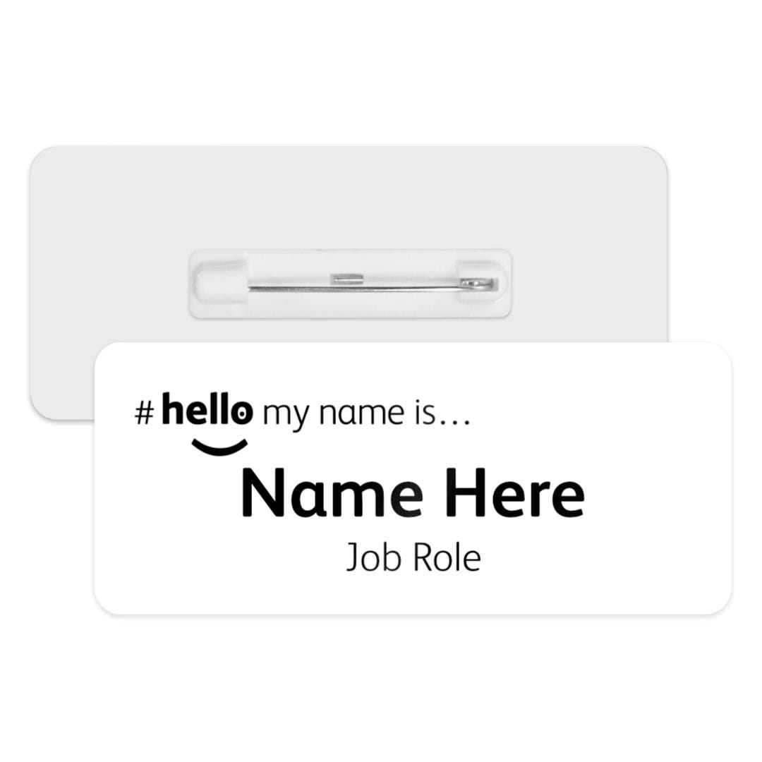 Hello My Name is Name Badge - Simple Text | Personalised Badge | #hello ...