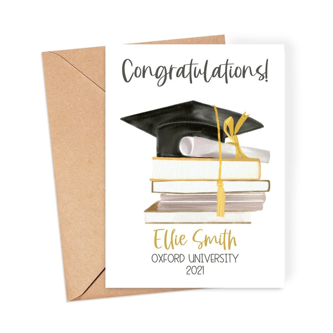 Personalised Graduation Card - "congratulations" Graduation ...