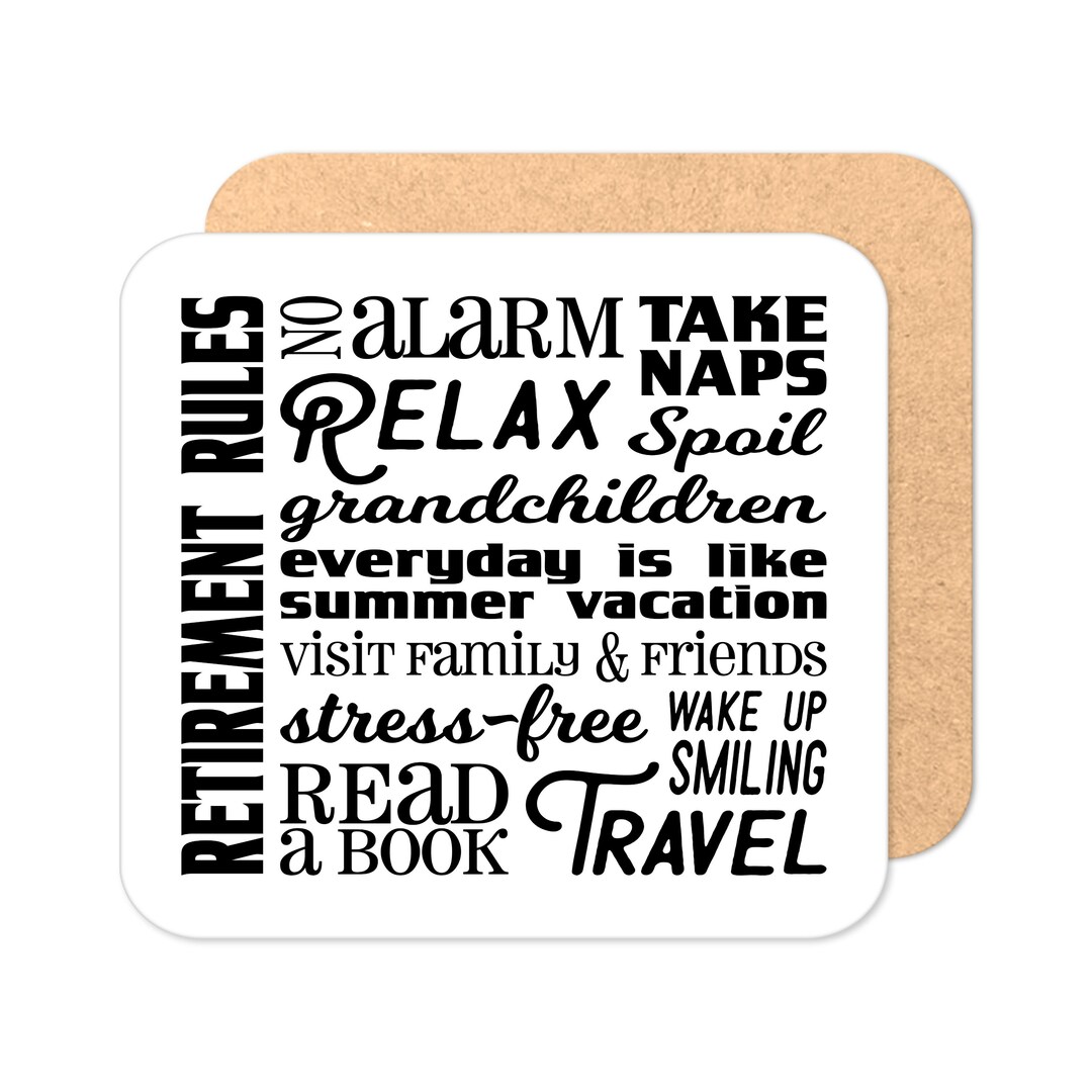 Retirement Coaster - Retirement Subway Art | Retirement Gift | Retired ...