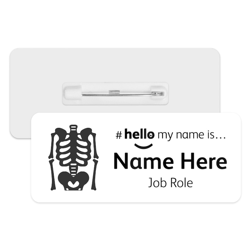 Bone Name Badge - Etsy UK