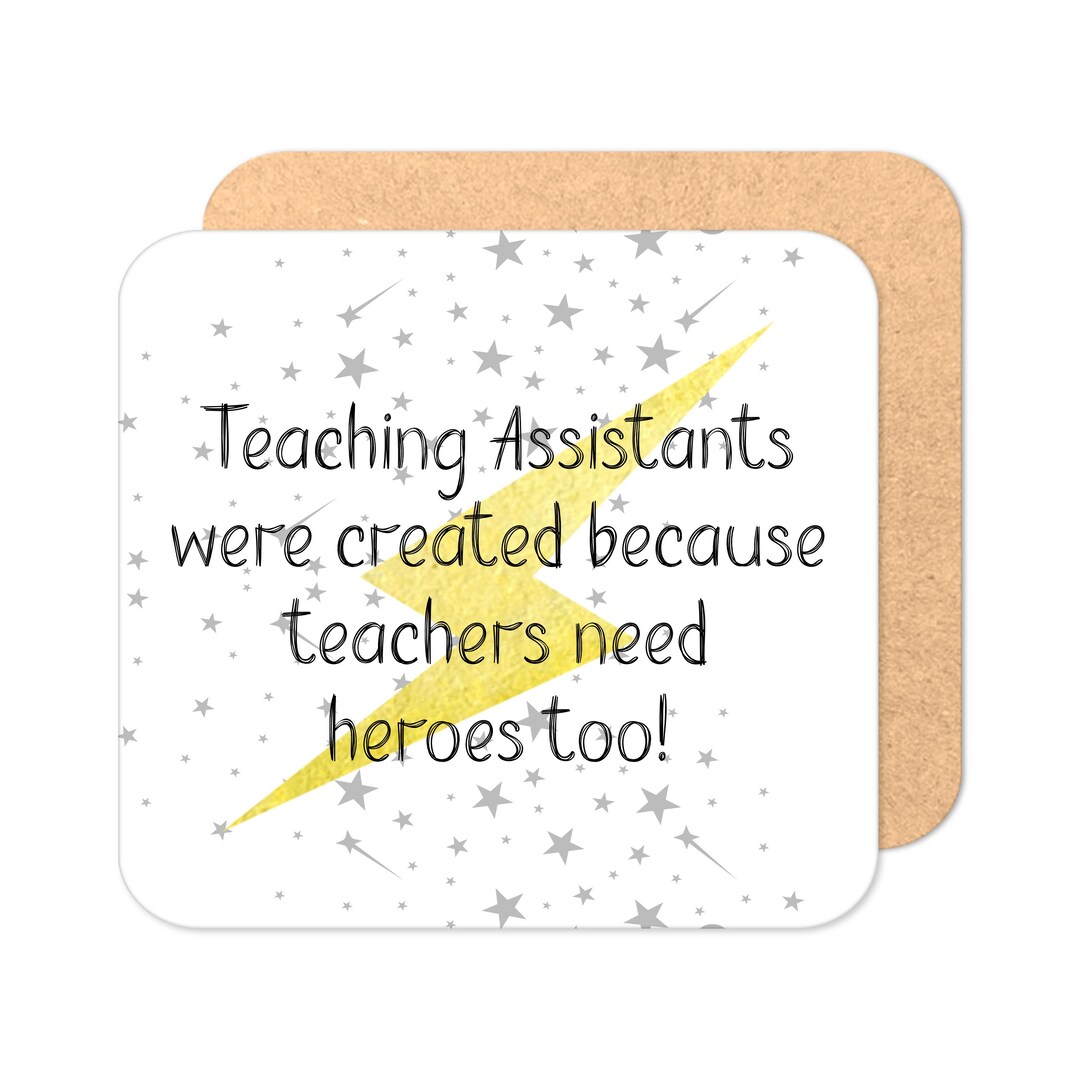 Teacher Coaster - Teachers Need Heroes Too | TA Gift | Teaching ...