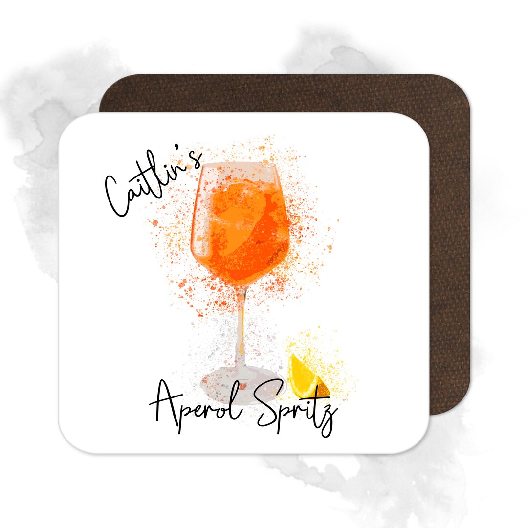 Personalised Aperol Spritz Coaster Splash Effect Coaster Personalised ...