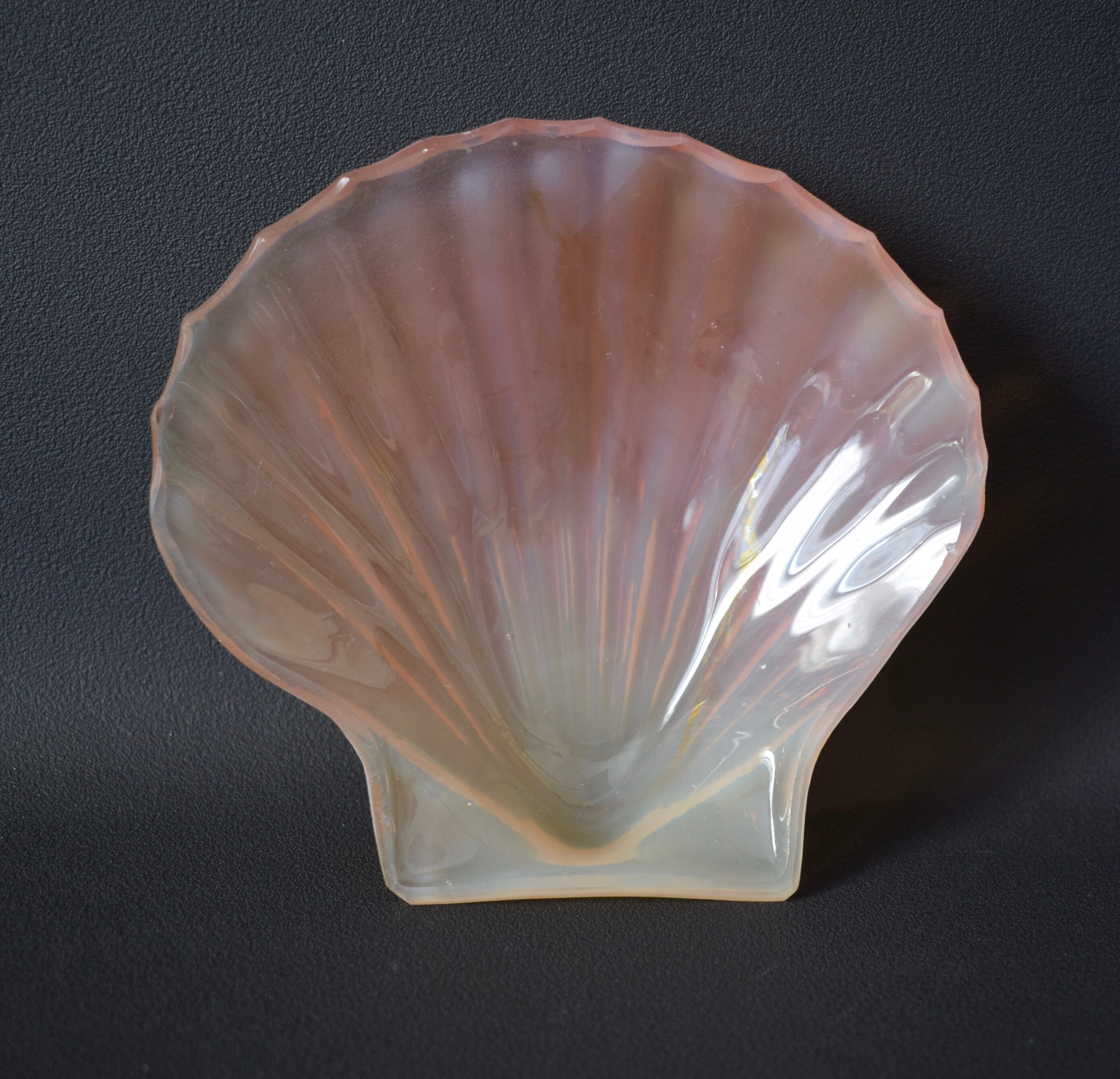 Antique Pink Opaline Glass Scallop Shell - Etsy