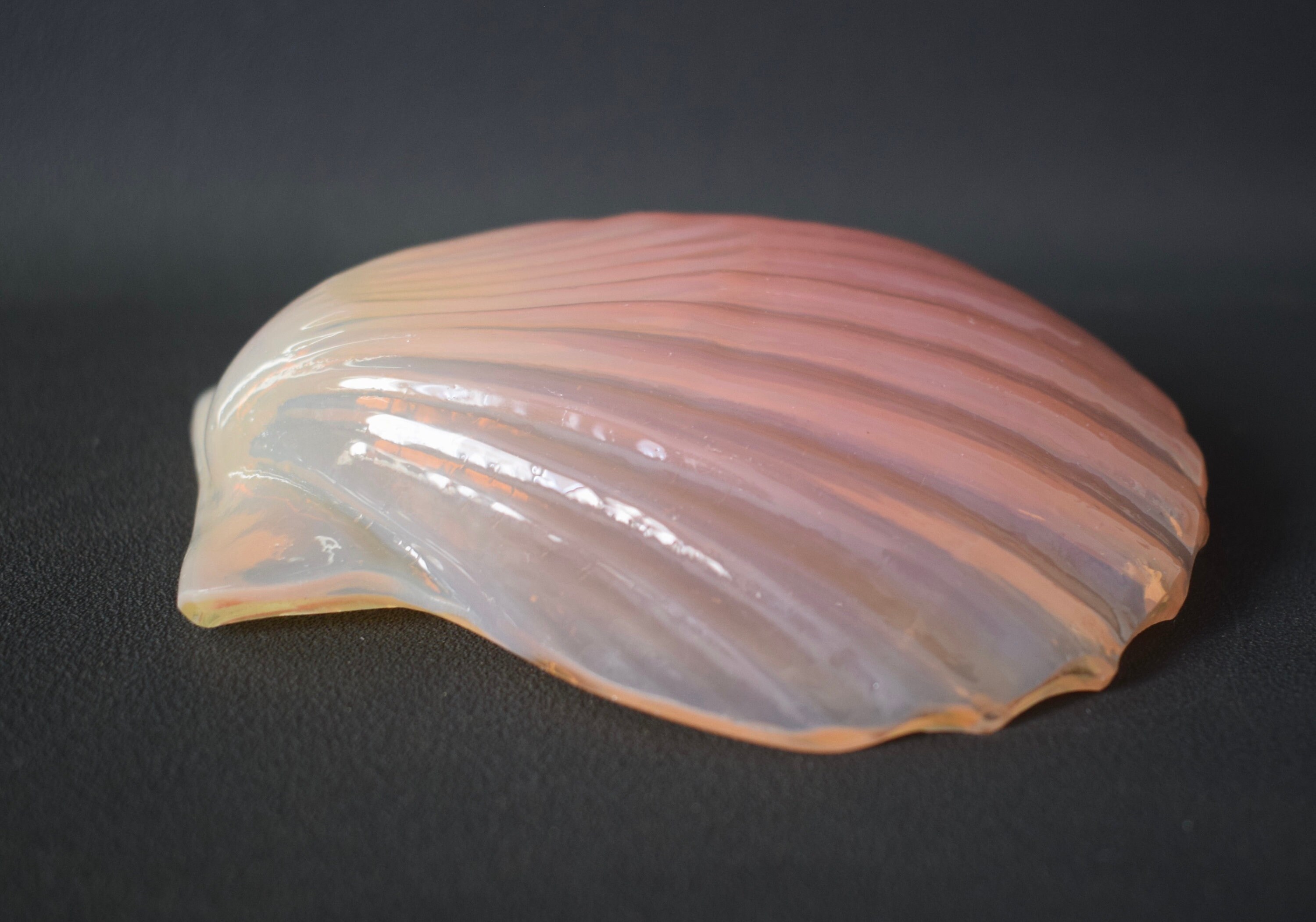 Antique Pink Opaline Glass Scallop Shell - Etsy