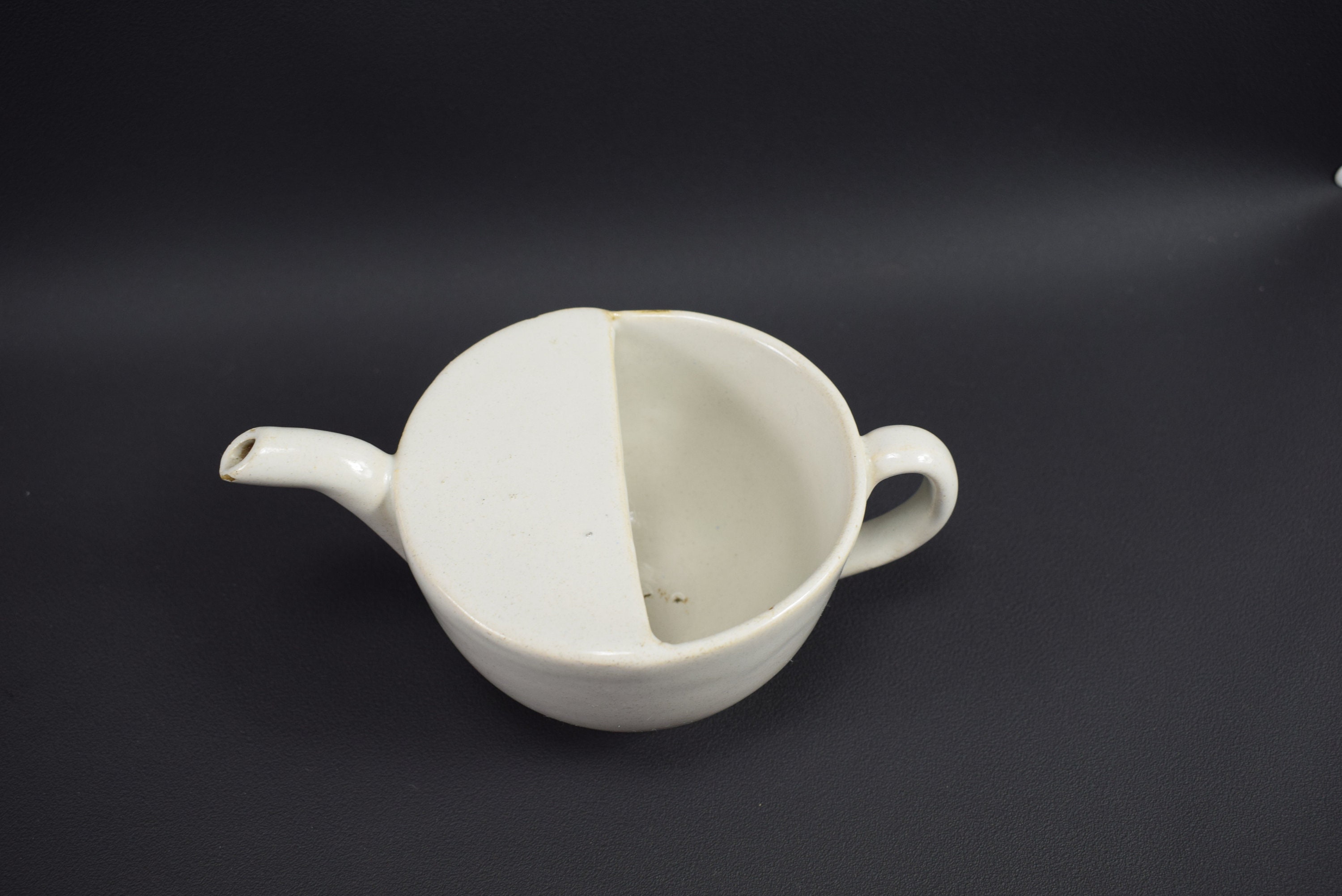 Antique French Invalid Cup Feeder Medical Sick Cup Faience Moustier ...