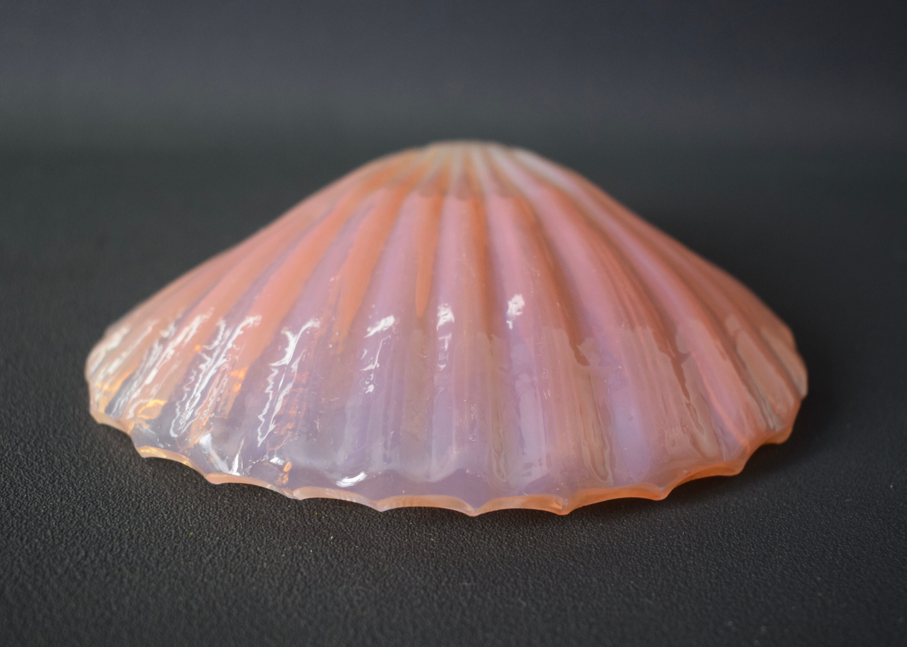 Antique Pink Opaline Glass Scallop Shell - Etsy