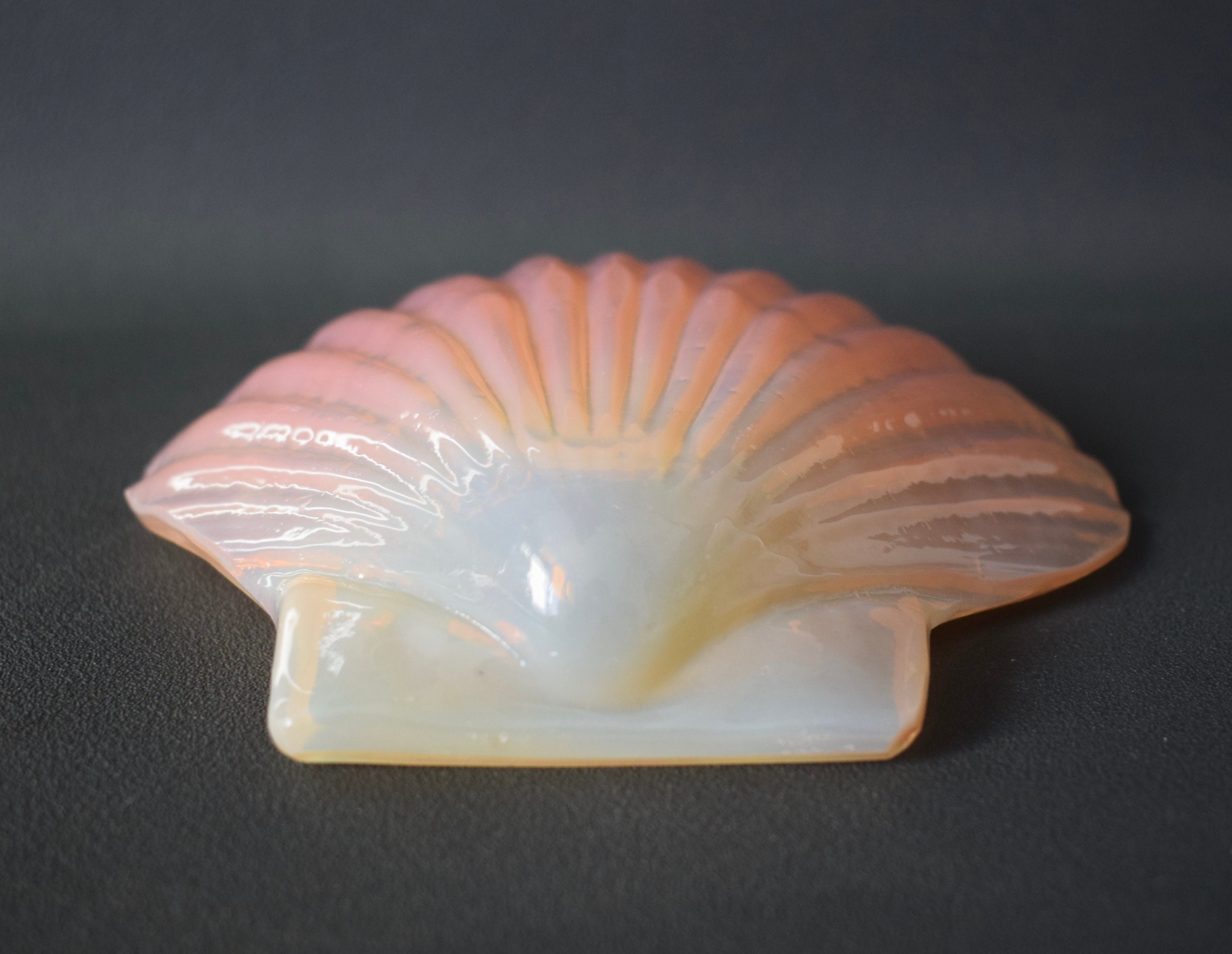 Antique Pink Opaline Glass Scallop Shell - Etsy
