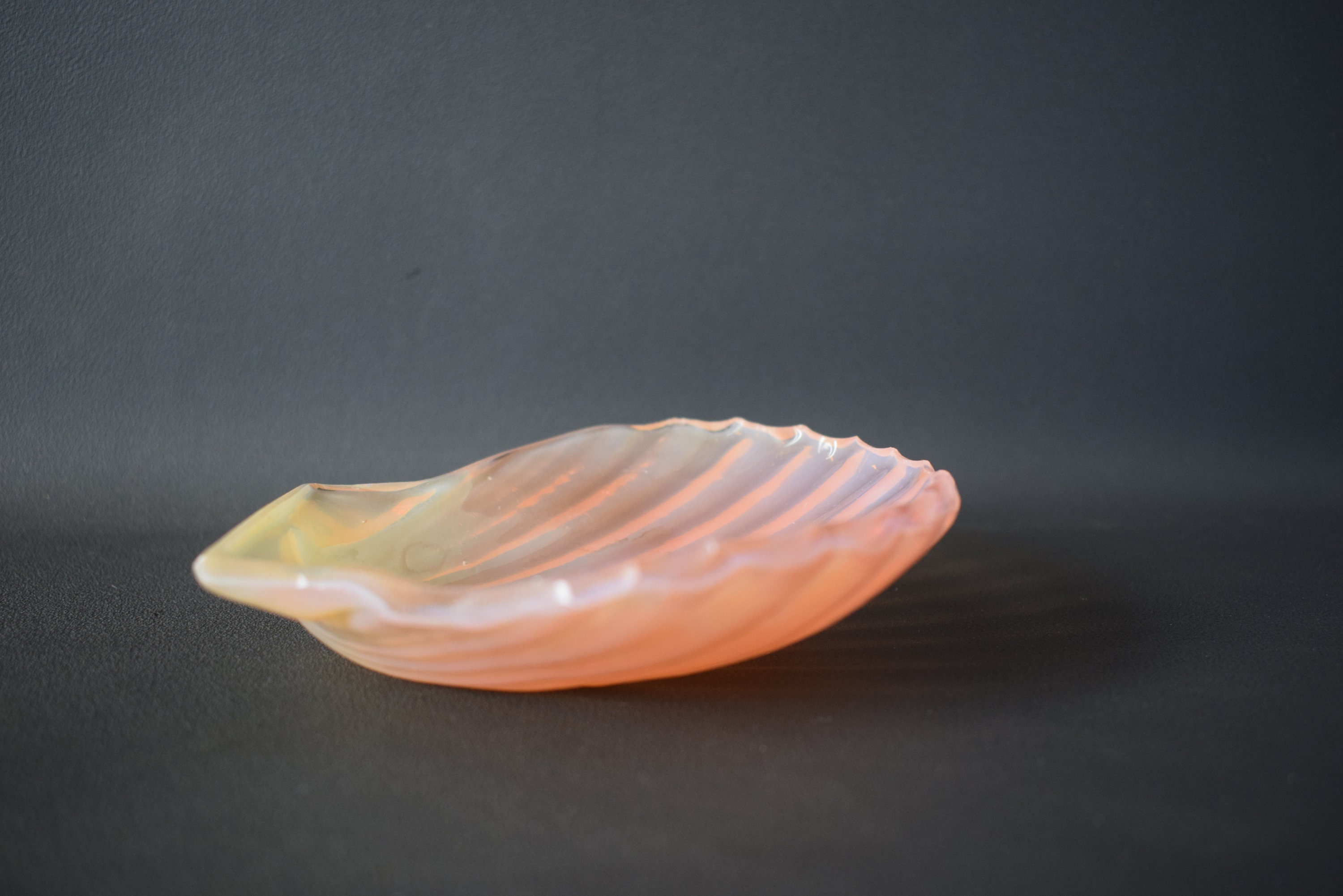 Antique Pink Opaline Glass Scallop Shell - Etsy