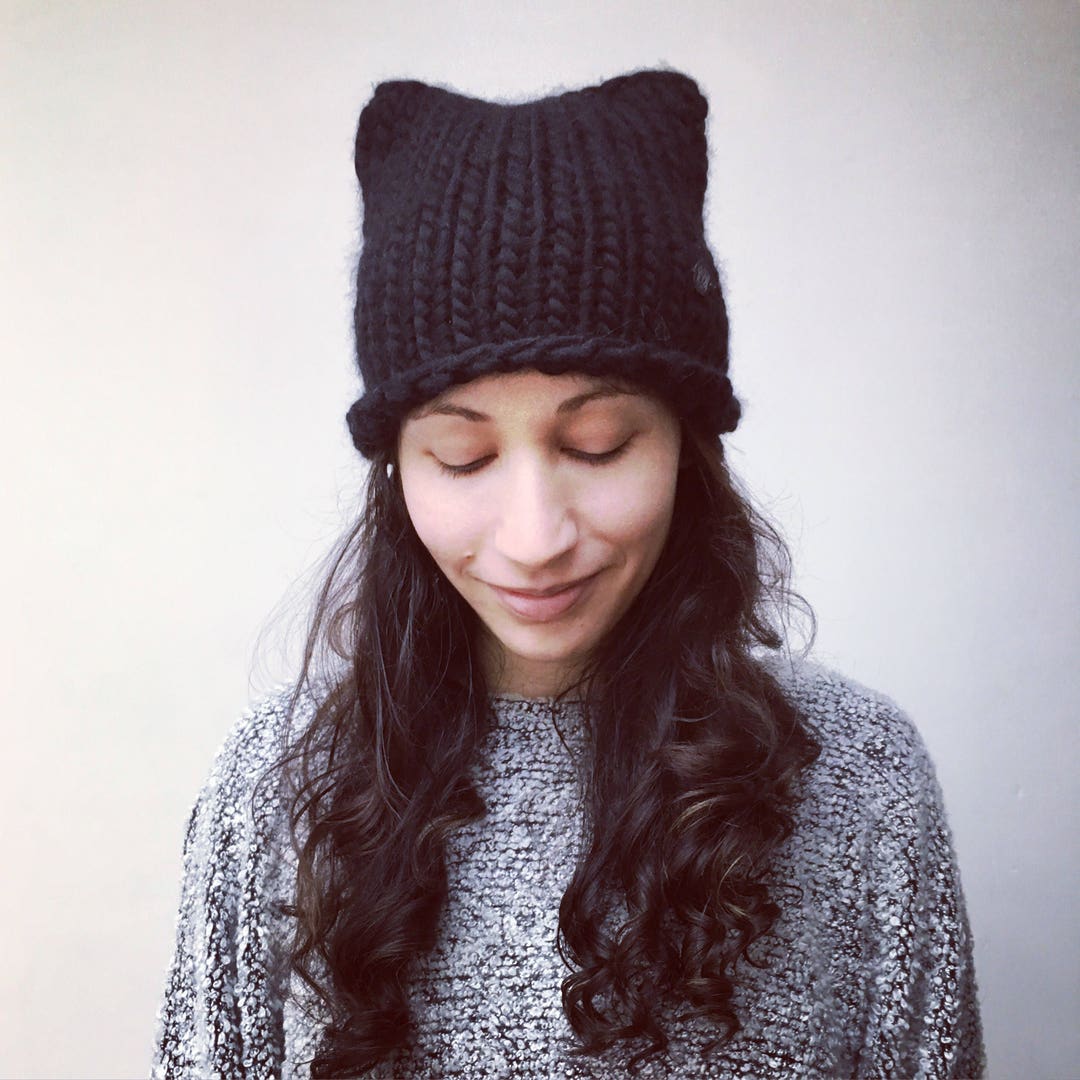 Chapeau Kitty | Chapeau de chat | Fait à la main | Chapeau tricoté ...