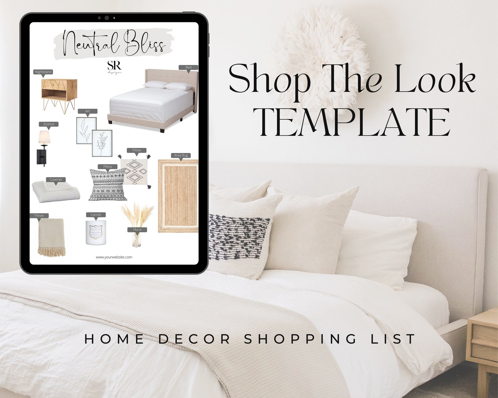 Home Decor Product Shopping List Template for Interior - Etsy
