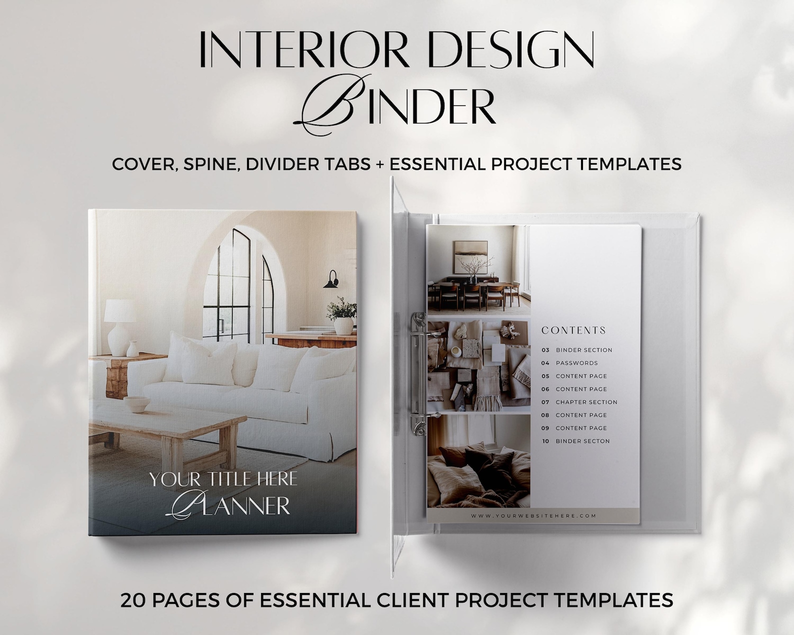 Interior Design Project Binder Template Bundle – Essential Client ...