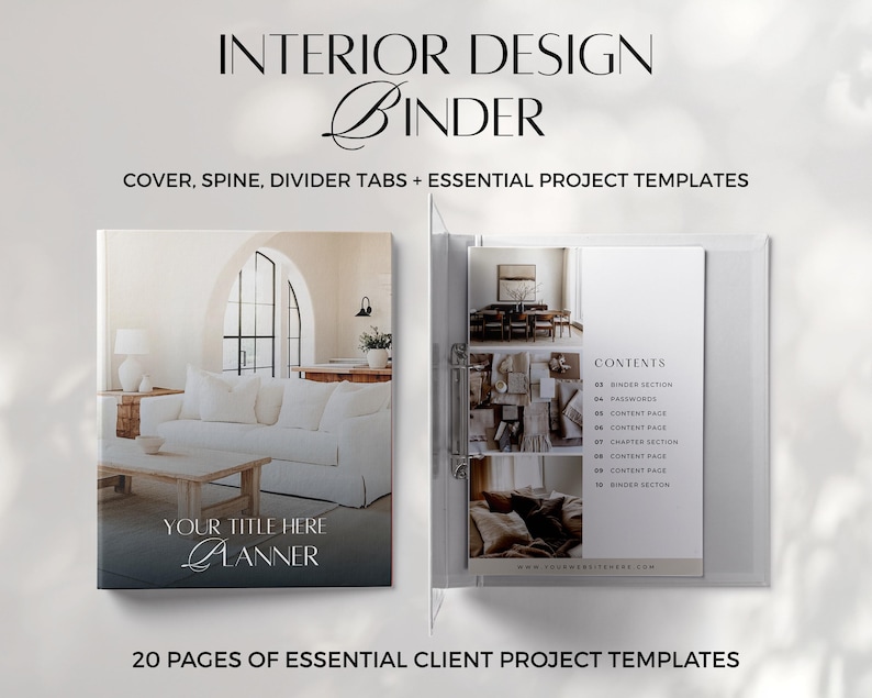 Interior Design Project Binder Template Bundle – Essential Client ...