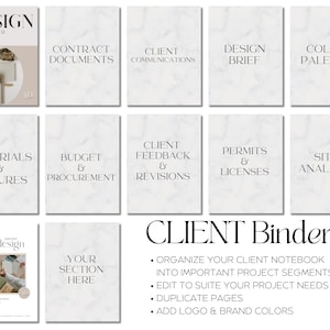Interior Design Client Binder Notebook, Essential Project Management ...