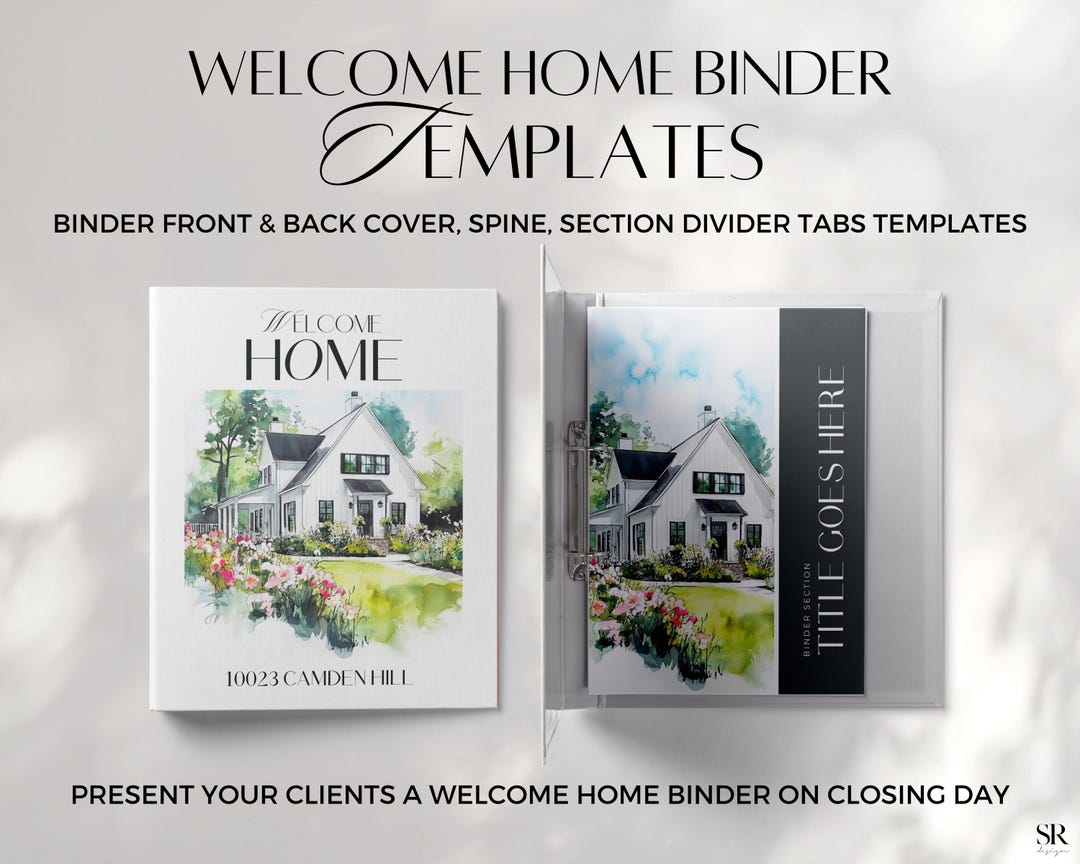 Editable Welcome Home Binder Kit – Covers, Spines & Tabs for Real ...