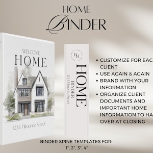 Editable Welcome Home Binder Templates – Cover, Spine, Sections & Tabs ...