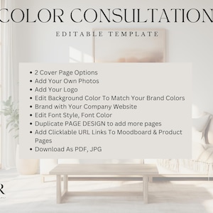 Interior Design Paint Color Consultation Template | Client Color Guide ...