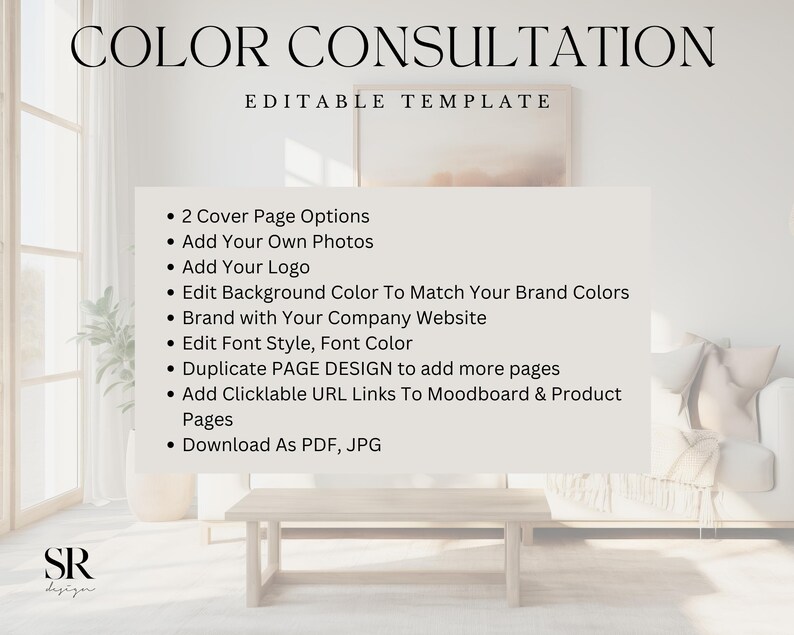 Interior Design Paint Color Consultation Template | Client Color Guide ...